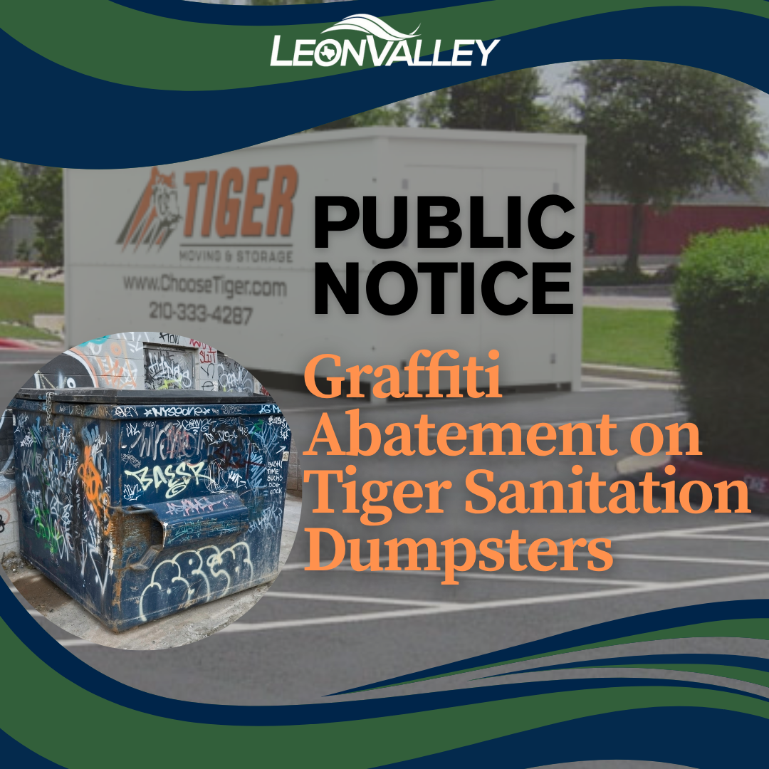 Public Notice: Graffiti Abatement on Tiger Sanitation Dumpsters | Leon ...